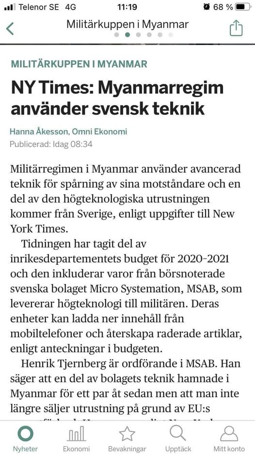 Svensk Teknik I Myanmar - Carl Norberg - Palanthir