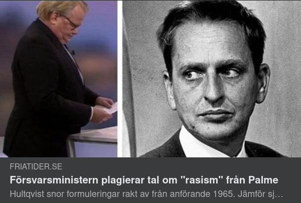 Palmeplagierande Hultqvist - Carl Norberg - Palanthir