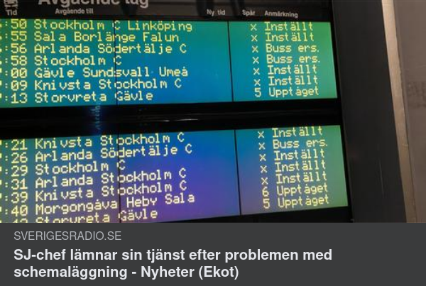 SJ-Chef Lämnar - Carl Norberg - Palanthir