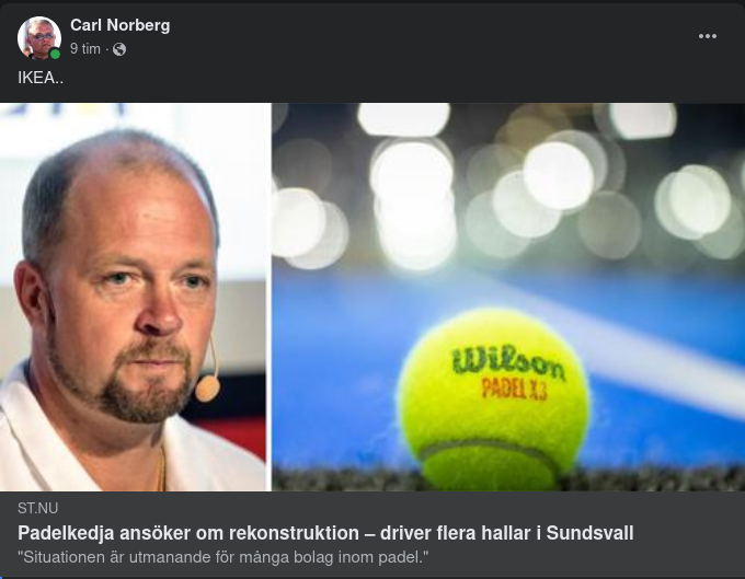 Padel I Sundsvall - Carl Norberg - Palanthir