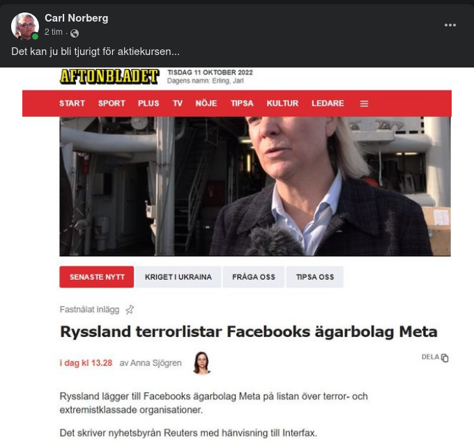 Ryssland Terrorlistar Meta - Carl Norberg - Palanthir