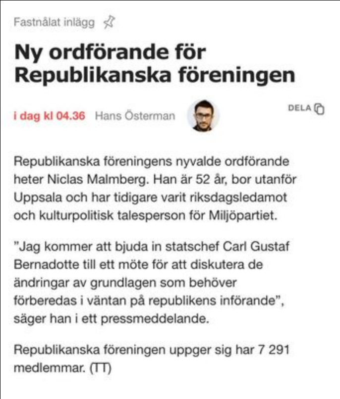 Republikanska Föreningen Får Ny Ordförande - Carl Norberg - Palanthir Republikanska Föreningen Får Ny Ordförande - Carl Norberg - Palanthir