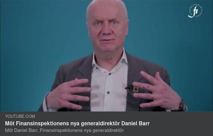 Daniel Barr - Finansinspektionens Nya Generaldirektör - Carl Norberg ...