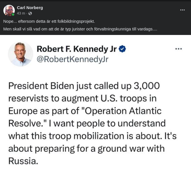 Dessa 3000 Reservister.. - Carl Norberg - Palanthir