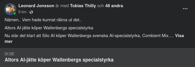 Wallenberg & AI-Affärer - Carl Norberg - Palanthir