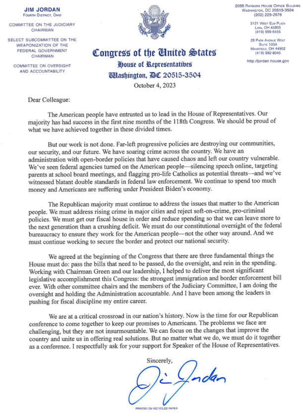 Kollegialt Jim Jordan Brev - Carl Norberg - Palanthir