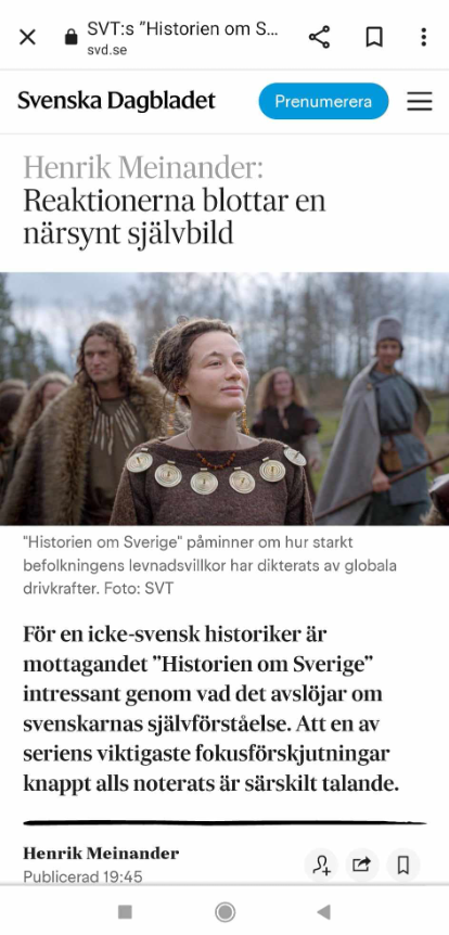 Historien Om Sverige & Självbilden - Carl Norberg - Palanthir
