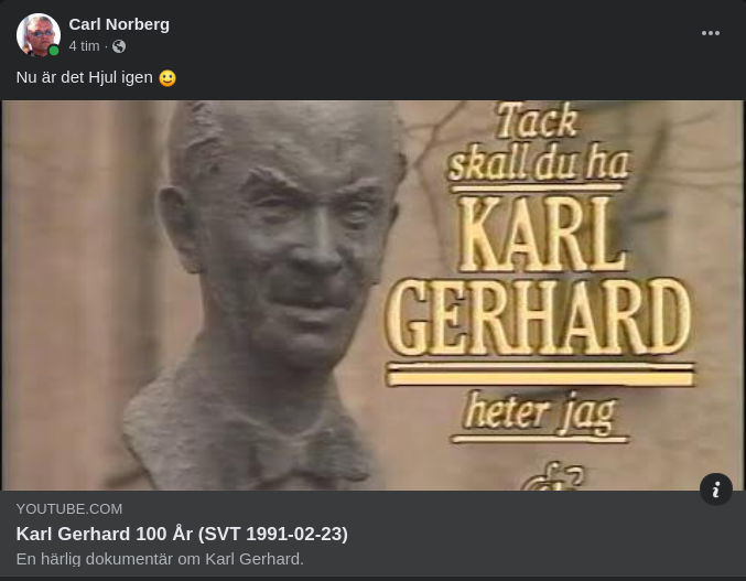 100 År Karl Gerhard Från SVT - Carl Norberg - Palanthir 100 År Karl Gerhard Från SVT - Carl Norberg - Palanthir