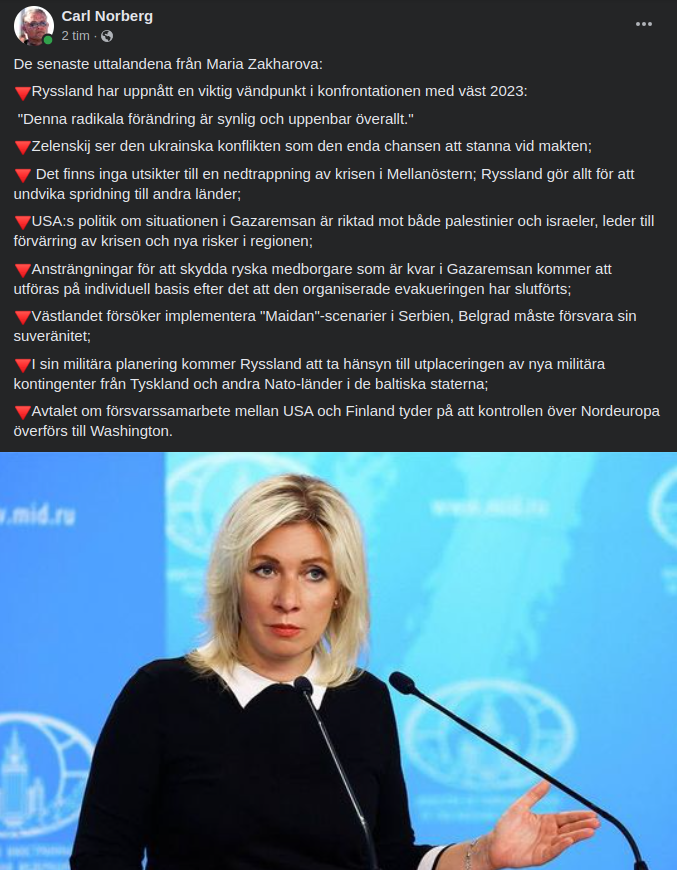 Zakharovas Senaste Uttalanden - Carl Norberg - Palanthir
