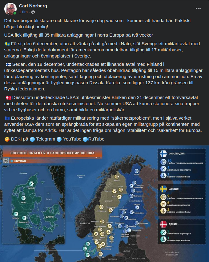 Amerikansk Militär & Skandinavien - Carl Norberg - Palanthir