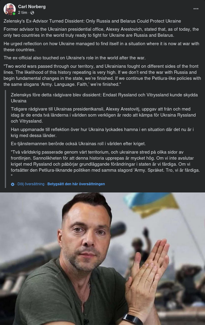 Ukrainas Enda Beskyddare - Carl Norberg - Palanthir