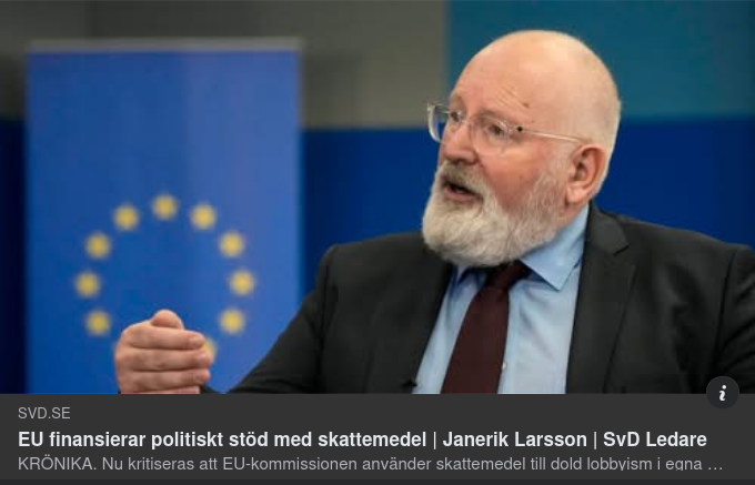 SvD Adresserar Dold EU-Finansiering - Carl Norberg - Palanthir