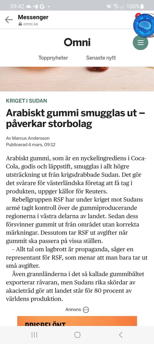 Gummismuggling Från Sudan - Carl Norberg - Palanthir