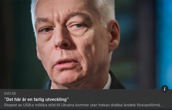 Farlig Utveckling Med Kassikivi I SvD - Carl Norberg - Palanthir
